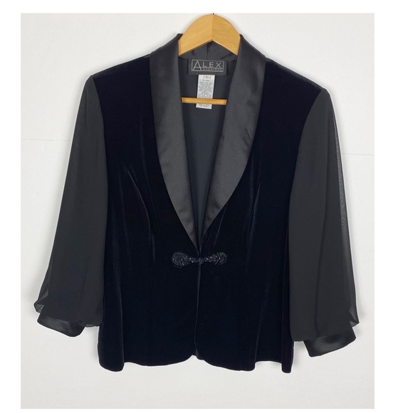Alex Evenings | Jackets & Coats | Alex Evenings Jacket Black Velvet ...